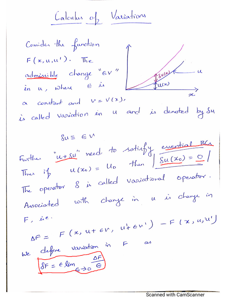 Lecture-6 Variation Operator and Euler Equations | PDF