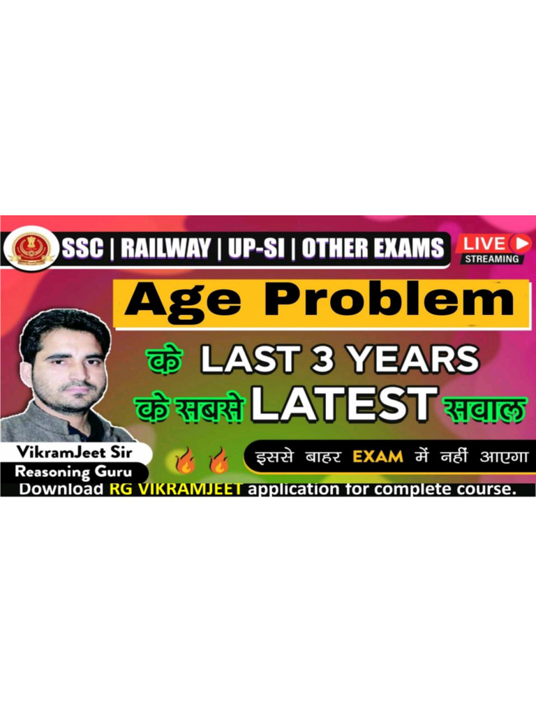 Age Problem | PDF | Adulthood | Human Reproduction