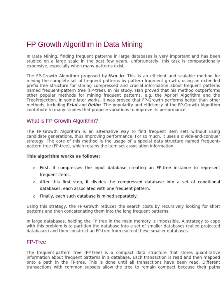fp-growth | PDF | Applied Mathematics | Computing