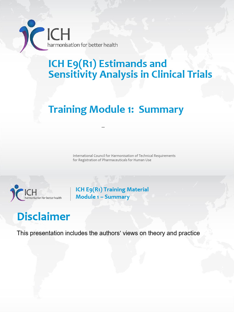 E9 R1 Training Material Pdf 0 Pdf Clinical Trial Statistics