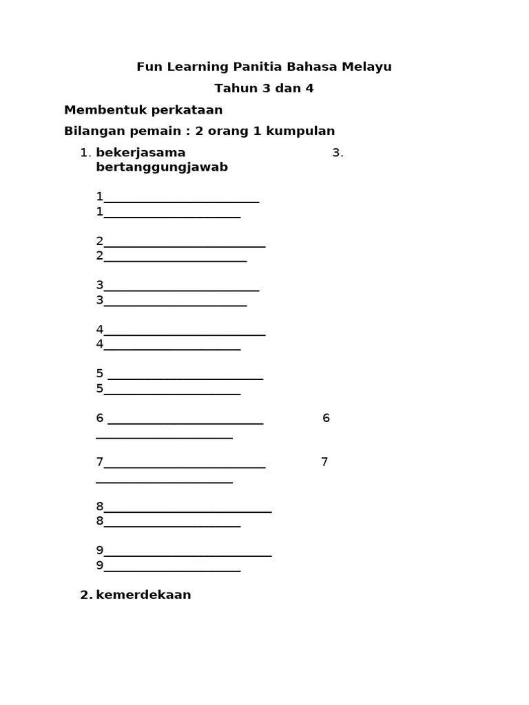 Membentuk Perkataan | PDF