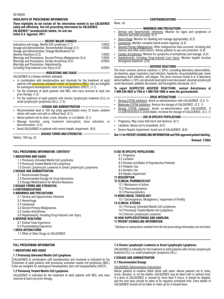 acala label Jan 2025 | PDF | Dose (Biochemistry) | Chemistry