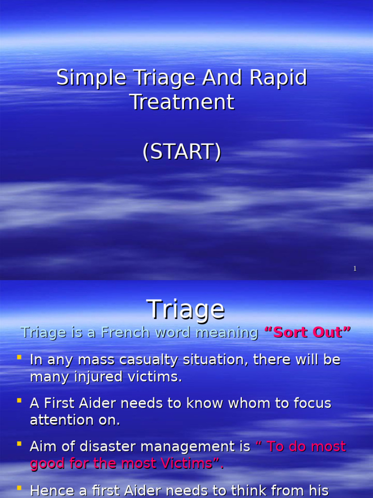 START Triage System Guide | PDF | Emergency Department | Medical ...
