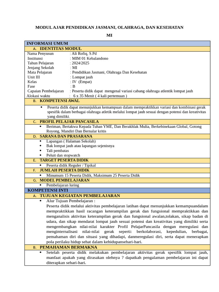 MODUL AJAR BAB III Docx (AutoRecovered) | PDF