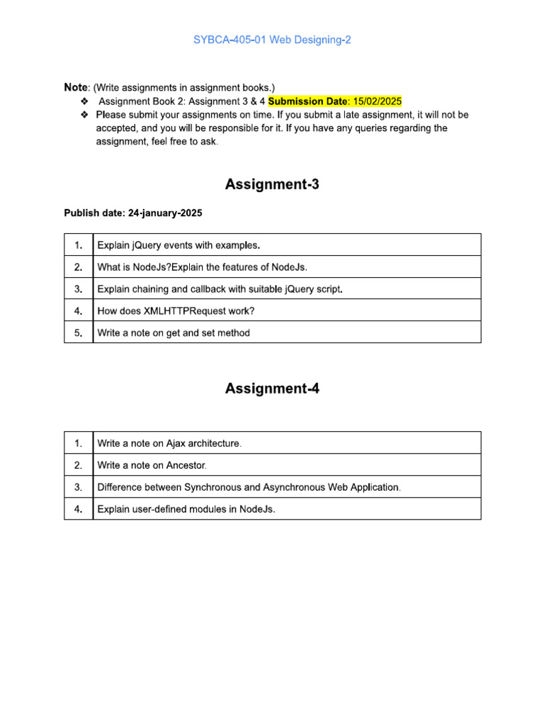 Assignment 3&4 | PDF