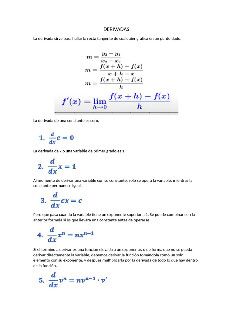 DERIVADAS | PDF