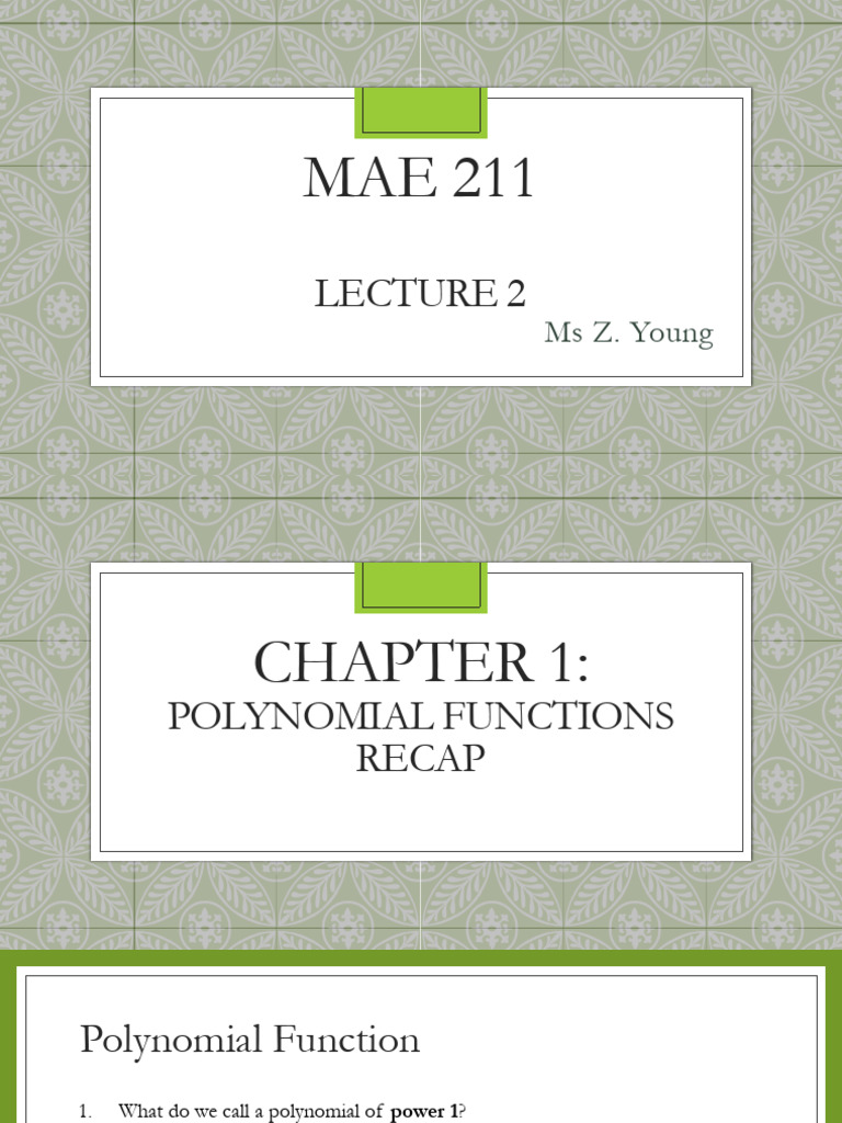 Lecture slides | PDF