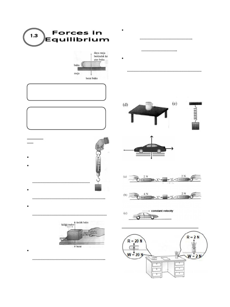 1.3 Equilibrium of Forces Module 2021 | PDF | Force | Tension (Physics)