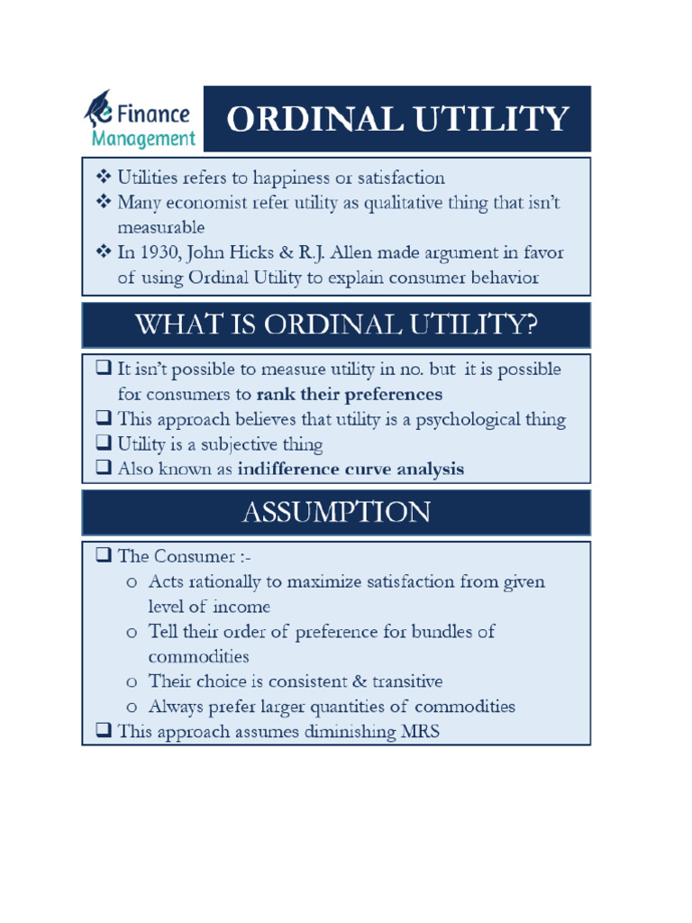 Cardinal Utility | PDF