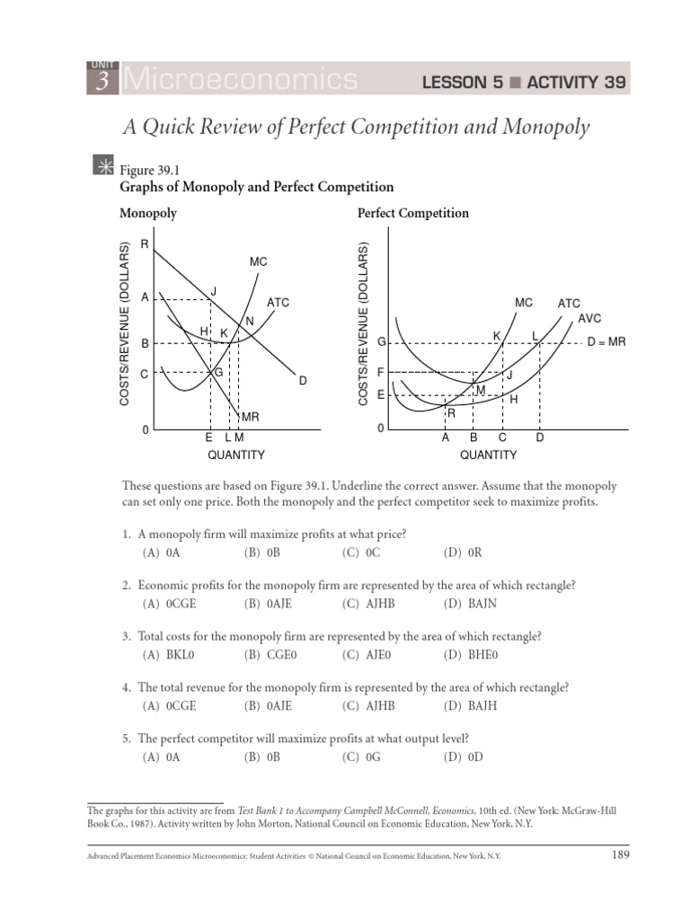AP Econ Quiz | PDF | Profit (Economics) | Monopoly