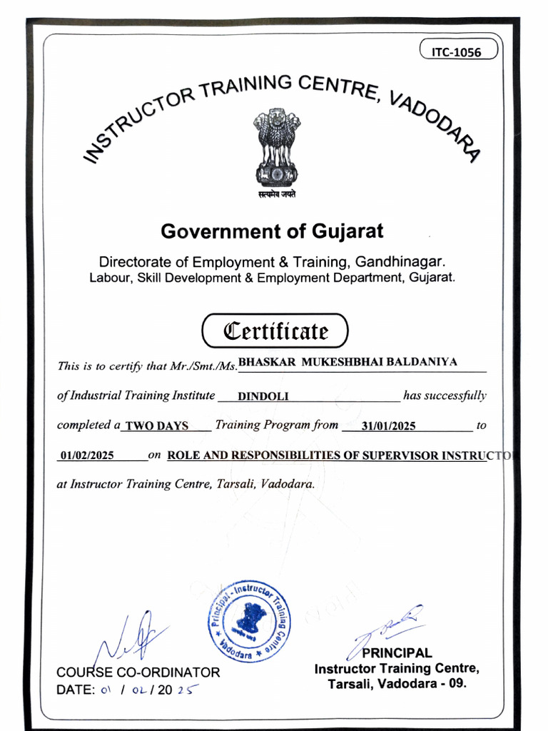 Supervisor Training Certification | PDF