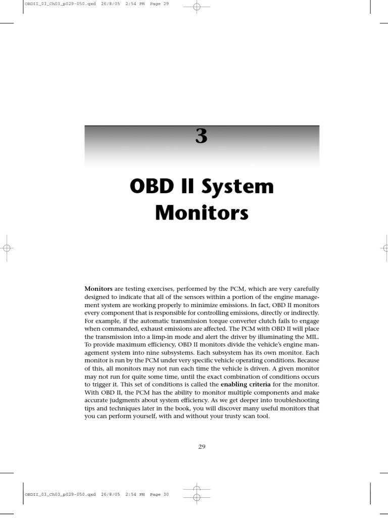 Understanding OBD II Monitors and Functions | PDF | Engine Technology ...