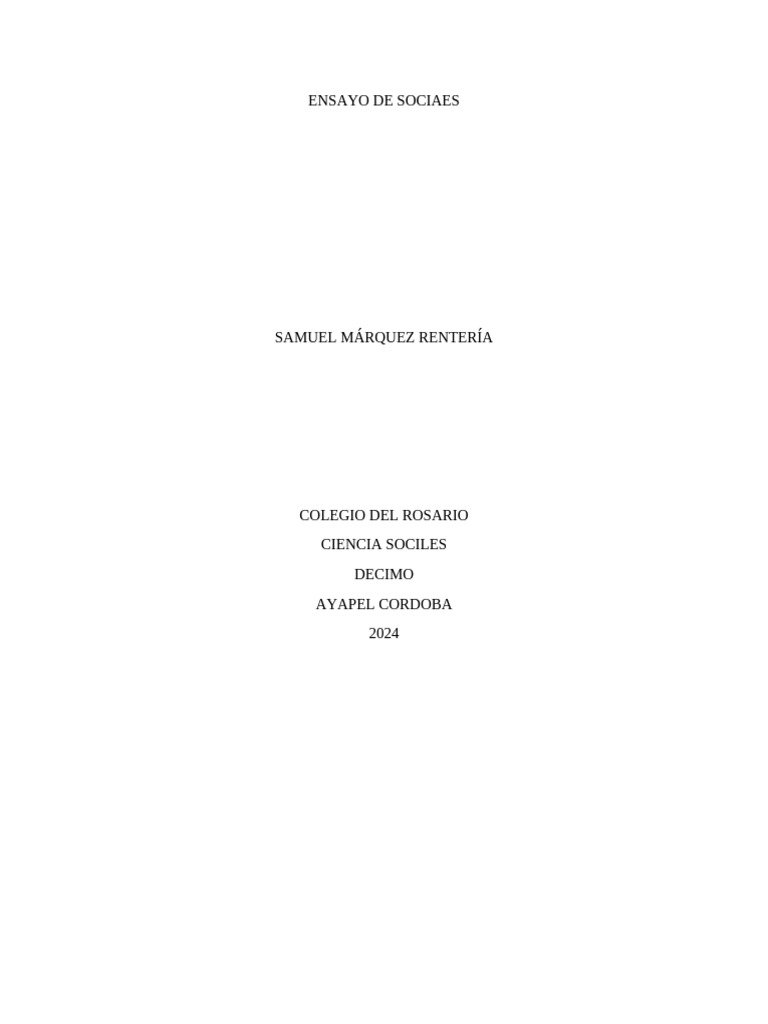 Ensayo de Samuel Marquez | PDF