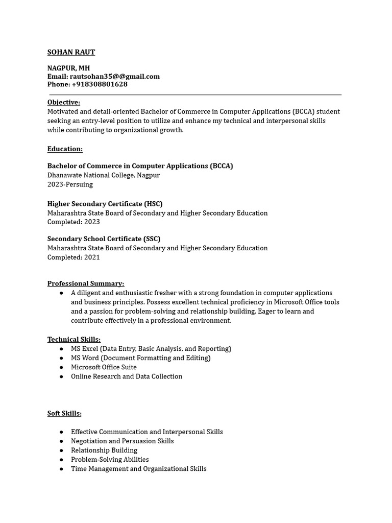 Resume Sohan | PDF