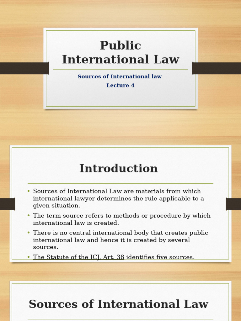 Sources of Public International Law Explained | PDF | International Law ...
