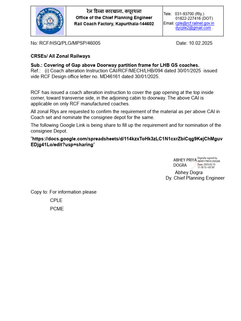 Requirement For The Covering of Gap Above Partition Frame | PDF