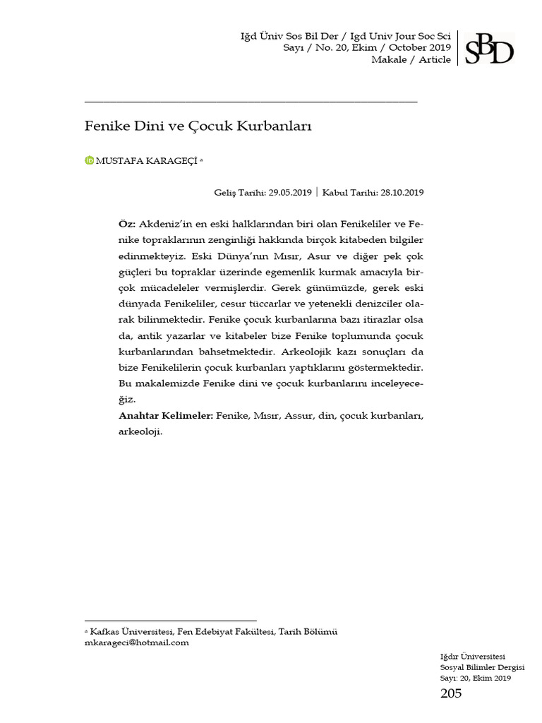 Fenike Dinleri Kurban | PDF