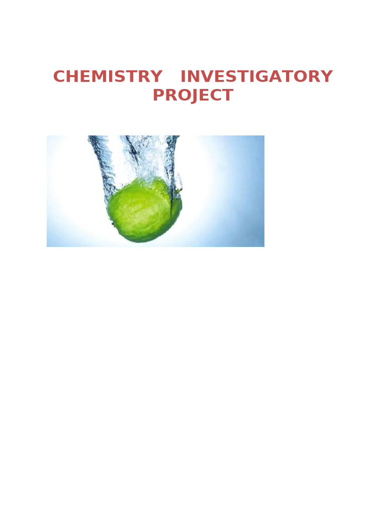 Chemistry project-YUVA - 101502 | PDF | Titration | Chemistry