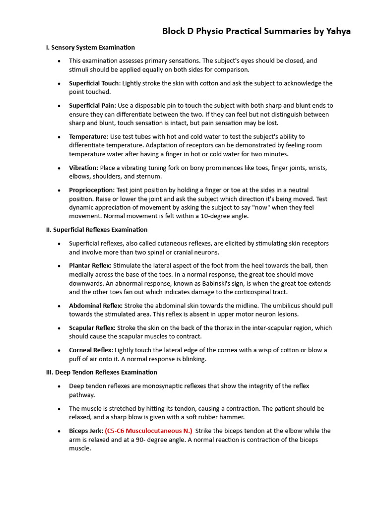 Block D Physio Practical OSPE Summary by Yahya - 241220 - 220448 | PDF | Speech | Anatomical ...