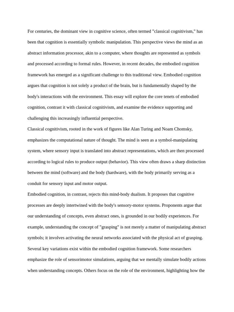 2222 | PDF | Embodied Cognition | Cognition