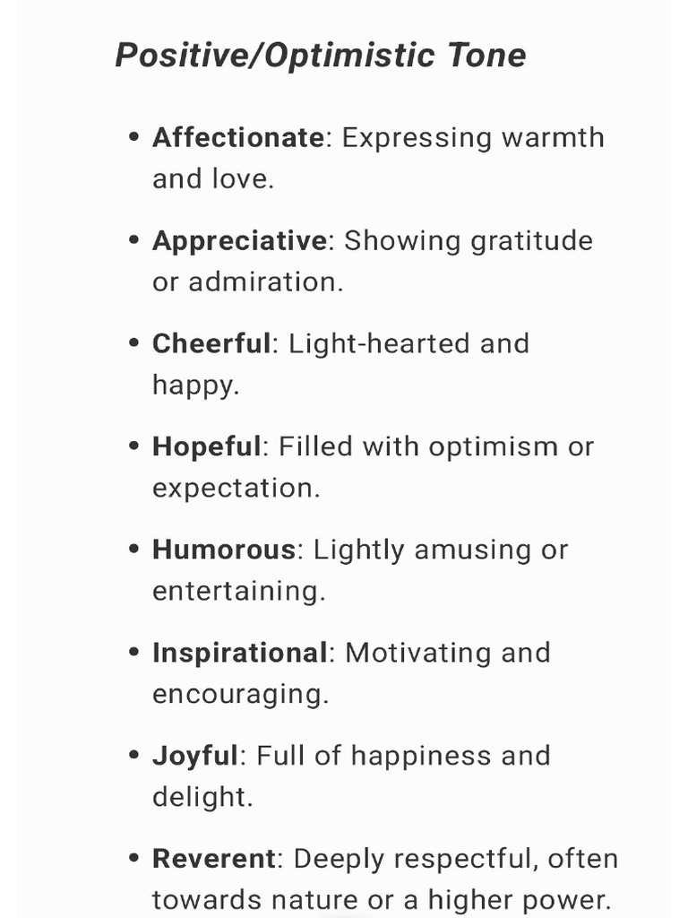 Vocabulary - Tone of Authors | PDF