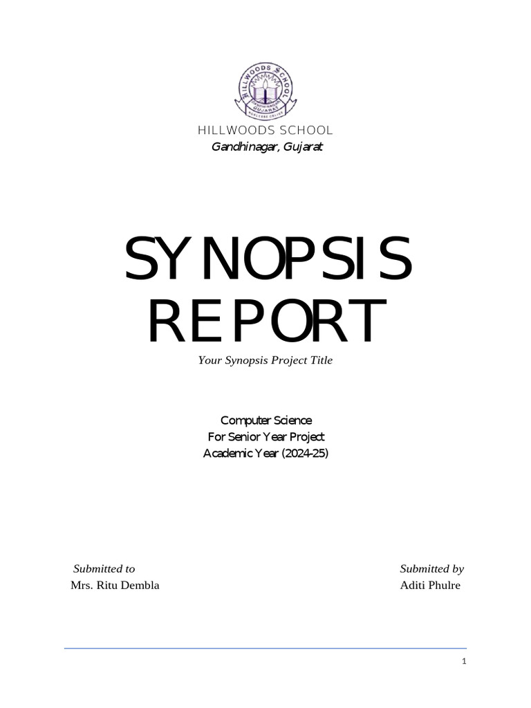 Synopsis Report Dt | PDF | Relational Database | Databases