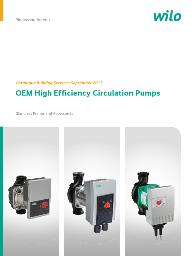 Wilo 26120 | PDF | Pump | Water Heating