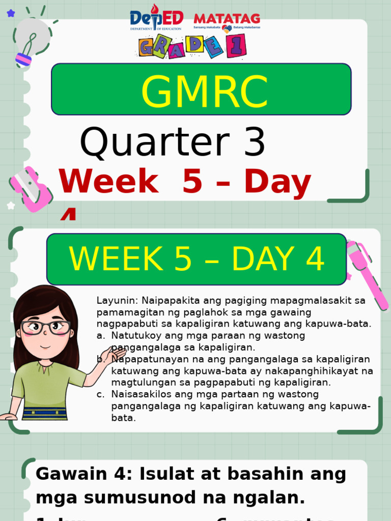 Quarter 3: Week 5 - Day 4 | PDF
