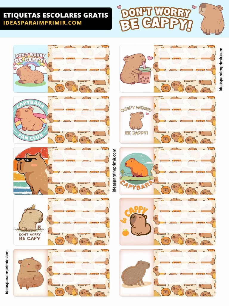 Plantillas para Etiquetas Escolares | PDF