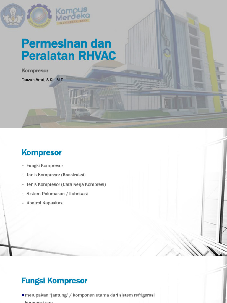 Pertemuan 11 - Permesinan Dan Peralatan RHVAC | PDF