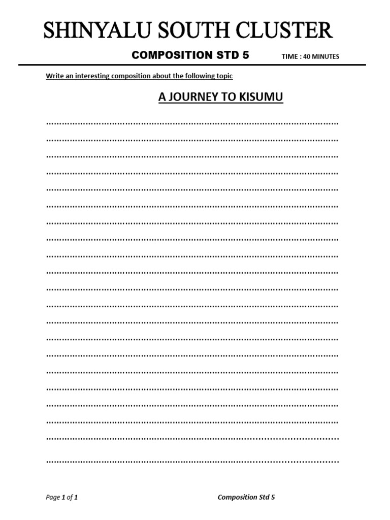 Composition 5 Teacher - Co .Ke | PDF