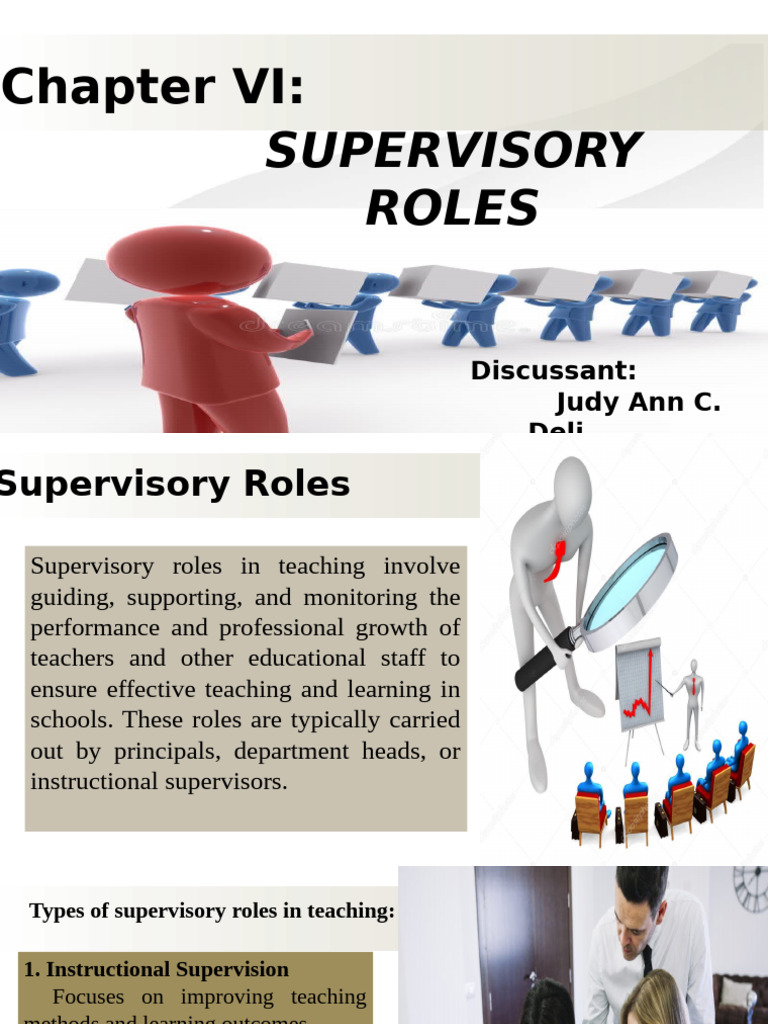 Chapter VI-Supervisory Roles | PDF | Teachers | Learning