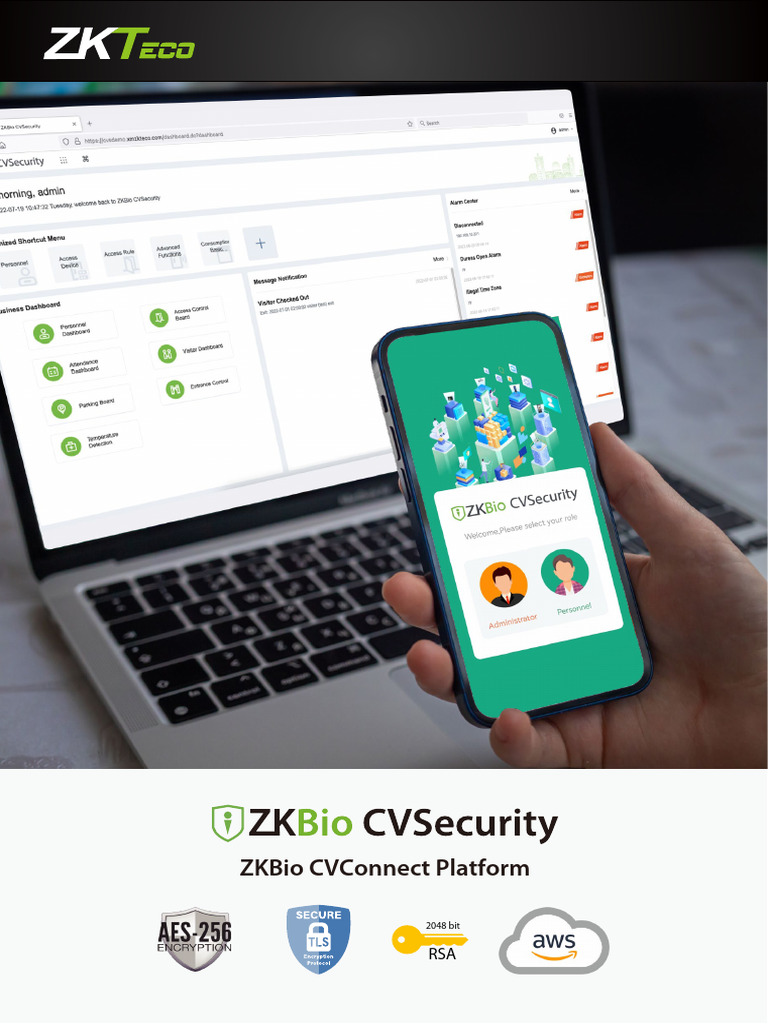 2-Zkbio Cvsecurity Mobile App Zkbio Cvconnect Platform 20240109 | PDF ...