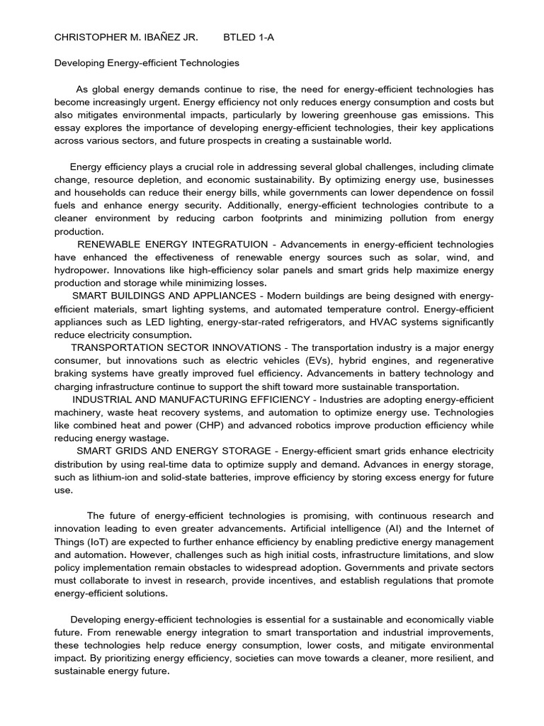 Developing Energy-Efficient Technologies As Global Energy Demands Continue - 20250212 - 214137 ...