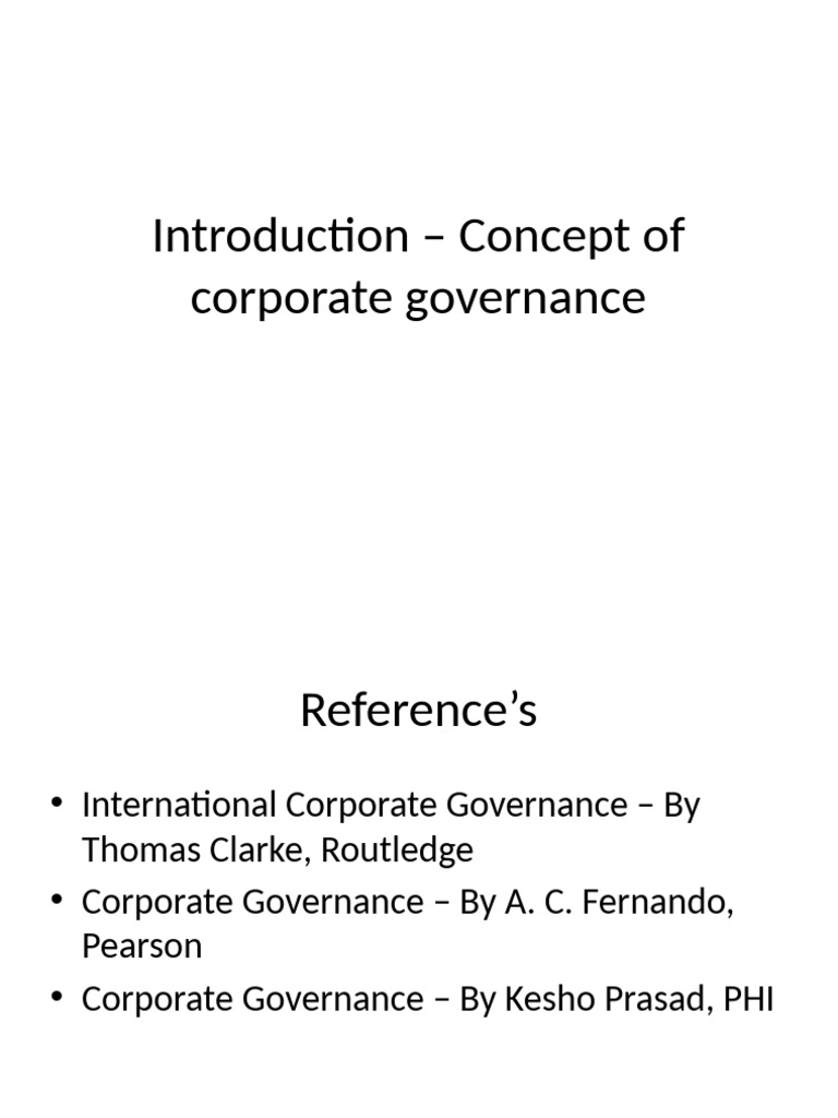 Understanding Corporate Governance Concepts | PDF | Corporate ...