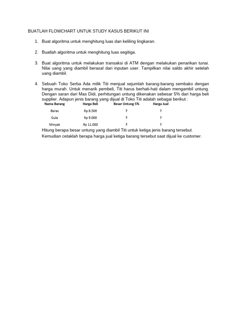 Soal Ats Flowchart | PDF