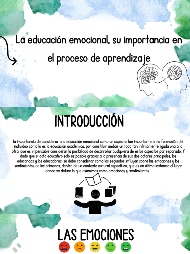 La Inteligencia Emocional, Su Importancia en El Aprendizaje | PDF | Las emociones | Aprendizaje
