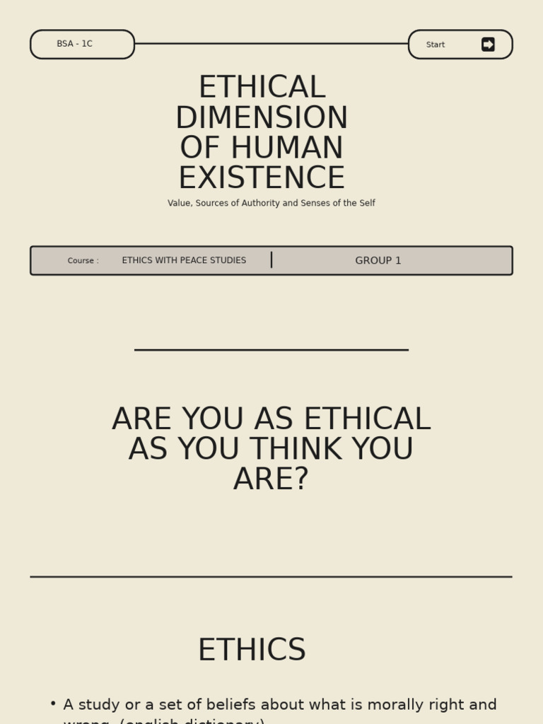 G1 - Ethical Dimension of Human Existence | PDF | Divine Command Theory | Morality