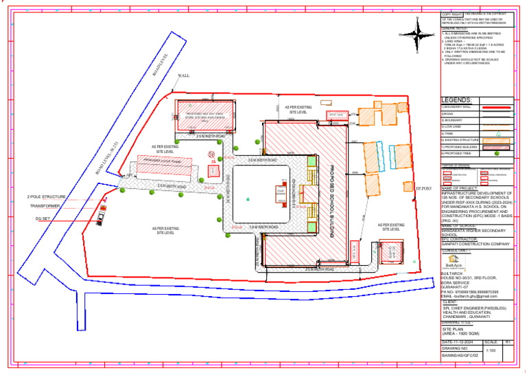ARCHITECTURAL SITE PLAN OF MANDAKATA HIGHER SECONDARY SCHOOL | PDF