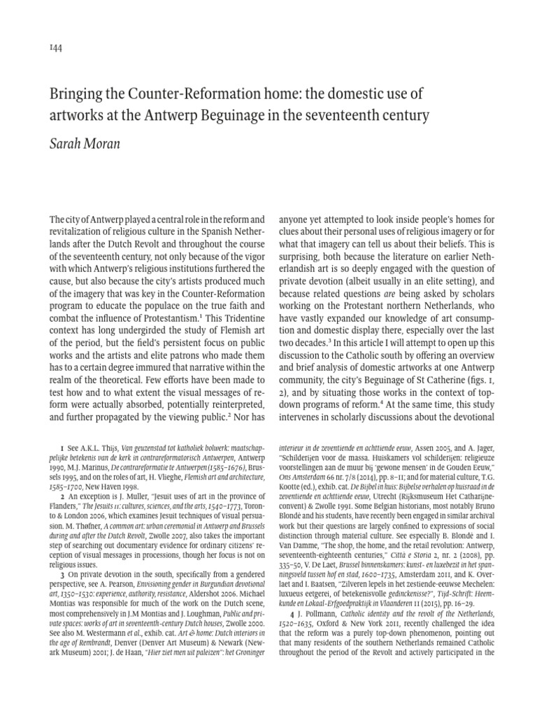 Bringing The Counter-Reformation Home-The Domestic Use of Artworks at ...