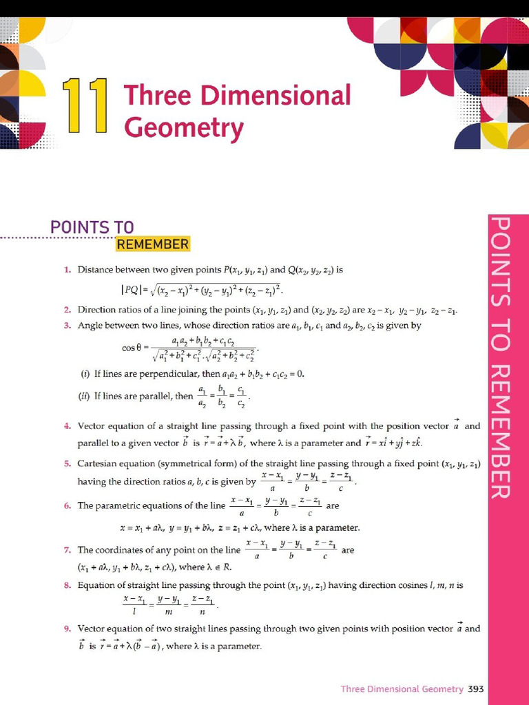 three dimension geometry | PDF