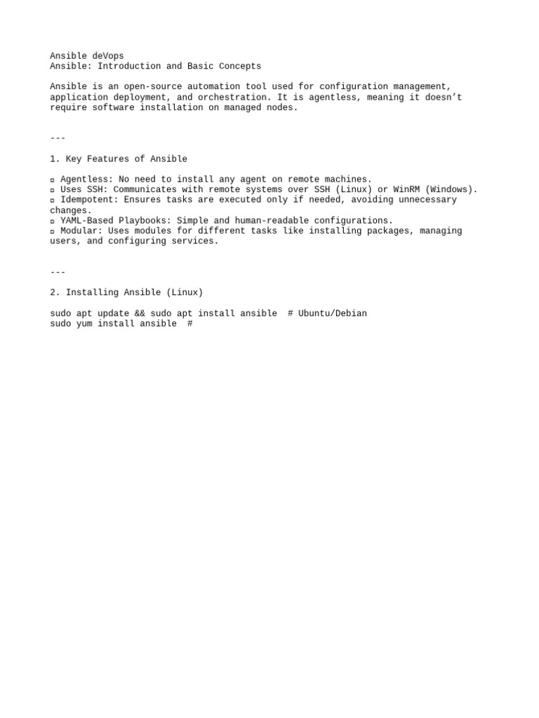 Ansible Automation Tool Overview | PDF