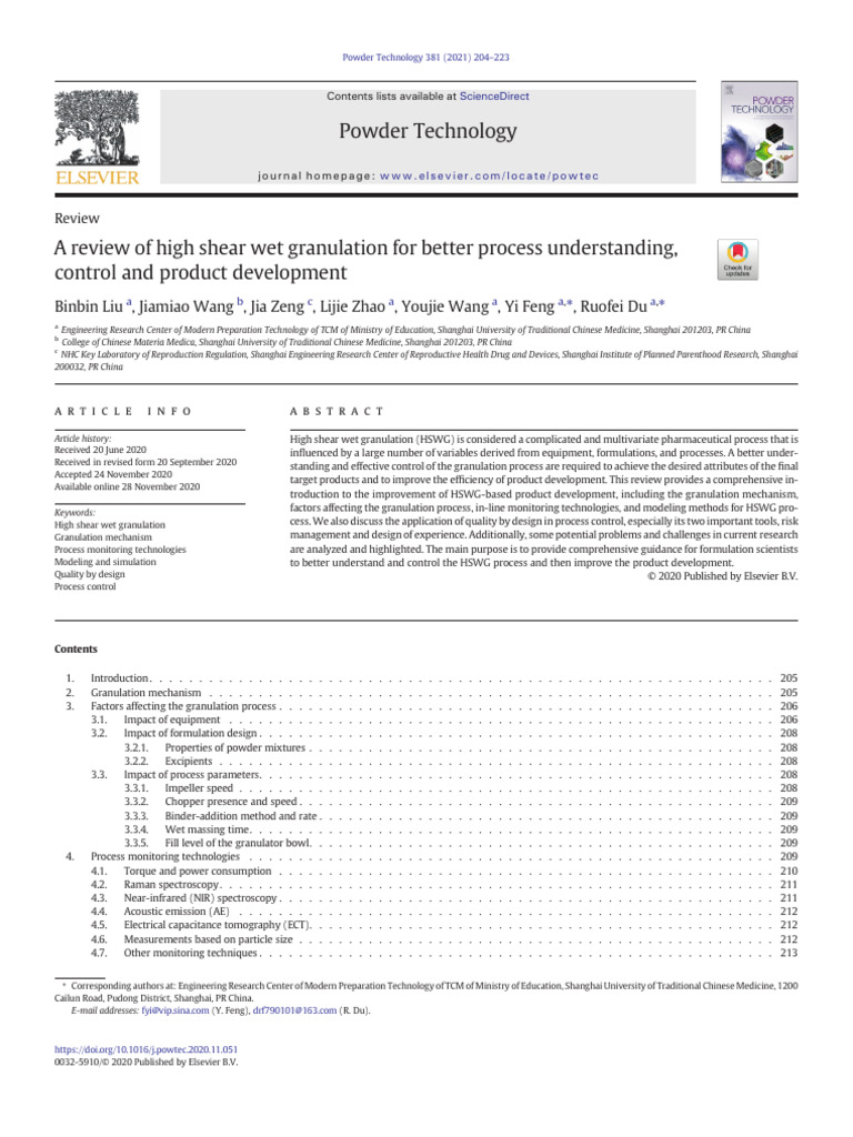 In Line Control in HSWG | PDF | Tablet (Pharmacy) | Nucleation