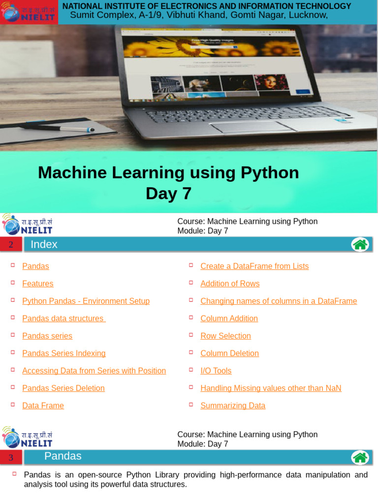 Day7 Machine Learning | PDF | Comma Separated Values | Software Engineering