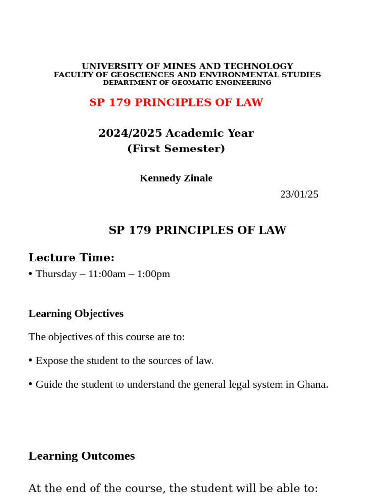 Principles of Law | PDF