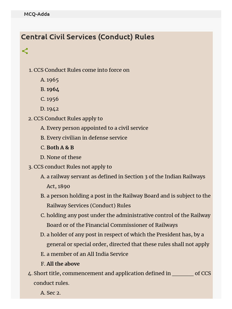 Central Civil Services (Conduct) Rules | PDF | Sexual Harassment | Harassment