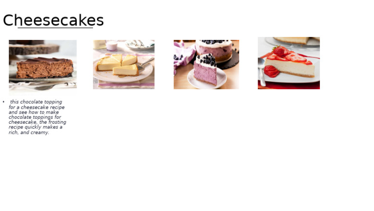 Cheesecake Presentation | PDF
