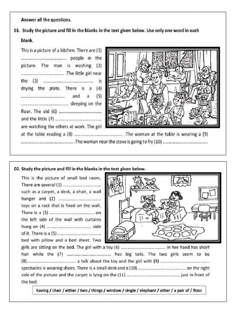 Picture Description Grade 3 | PDF