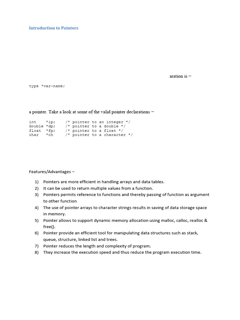 POINTER | PDF | Pointer (Computer Programming) | Parameter (Computer ... POINTER | PDF | Pointer (Computer Programming) | Parameter (Computer ...