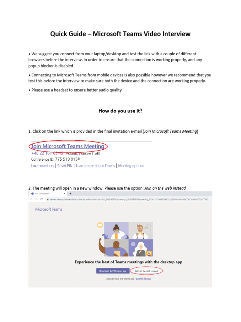 MS Teams Guide | PDF